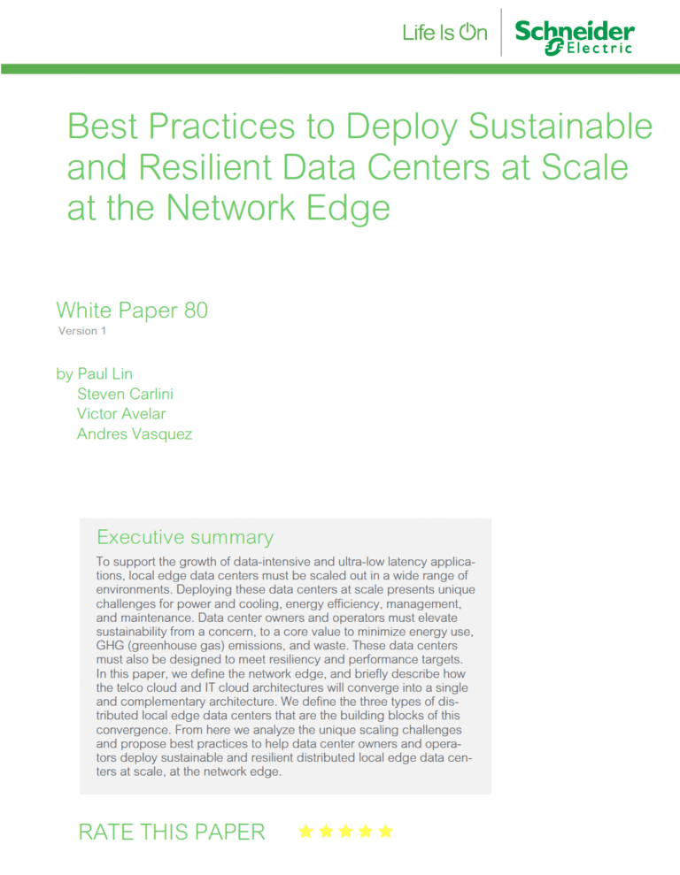 Best Practices to Deploy Sustainable and Resilient Edge Data Centres